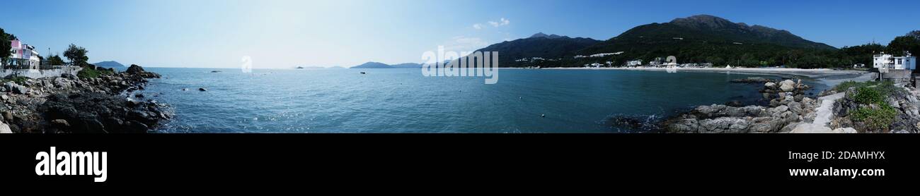 Lantau Island, Hong Kong - 5 Nov 2020: Panorama of Cheung Sha beach ...