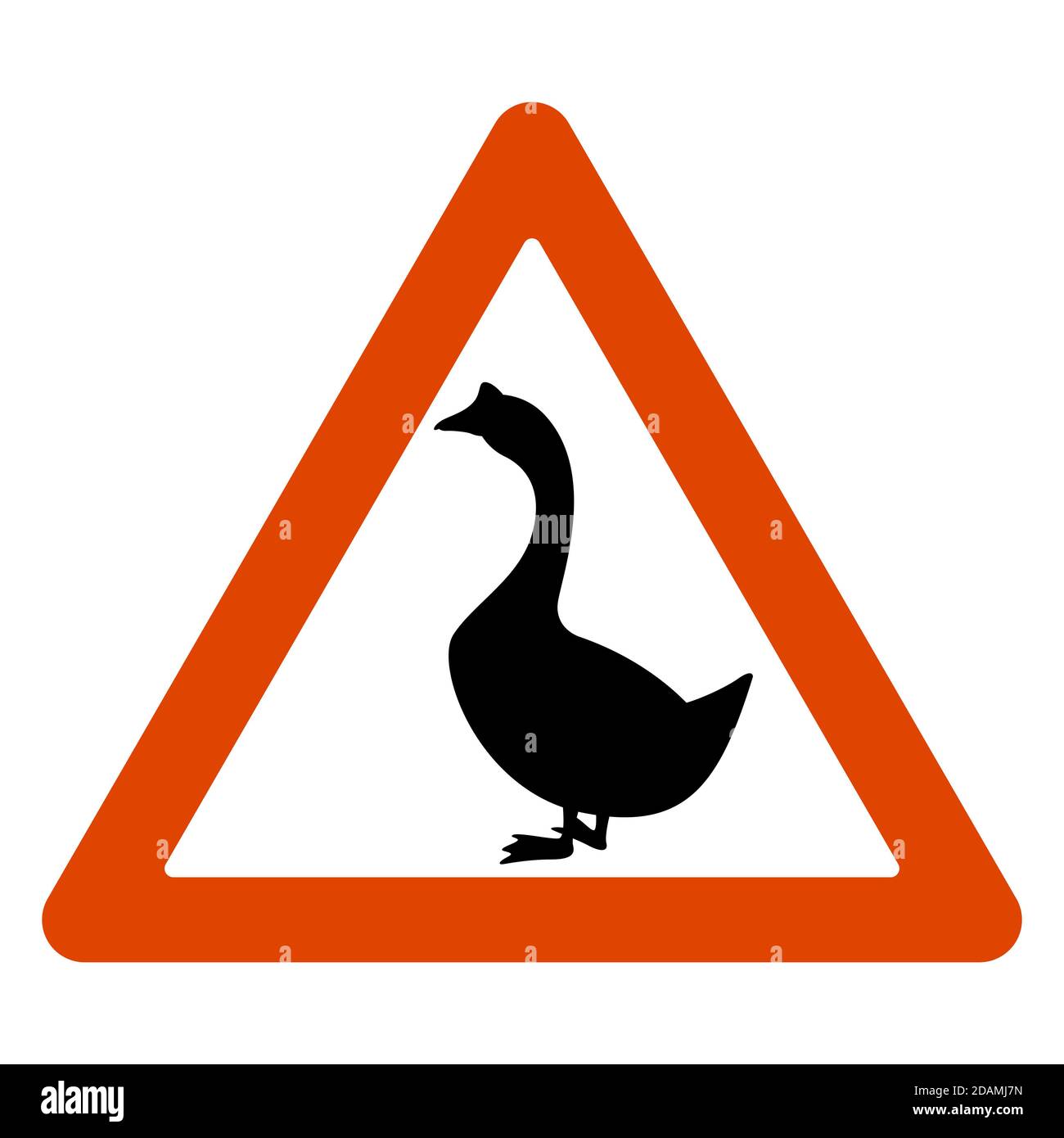 road sign, goose crossing the road, vector illustration Stock Photo - Alamy