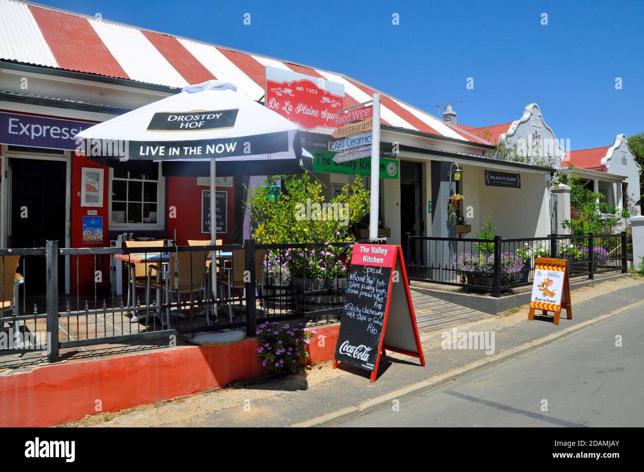 Street shop front in the popular and picturesque village of Riebeek ...