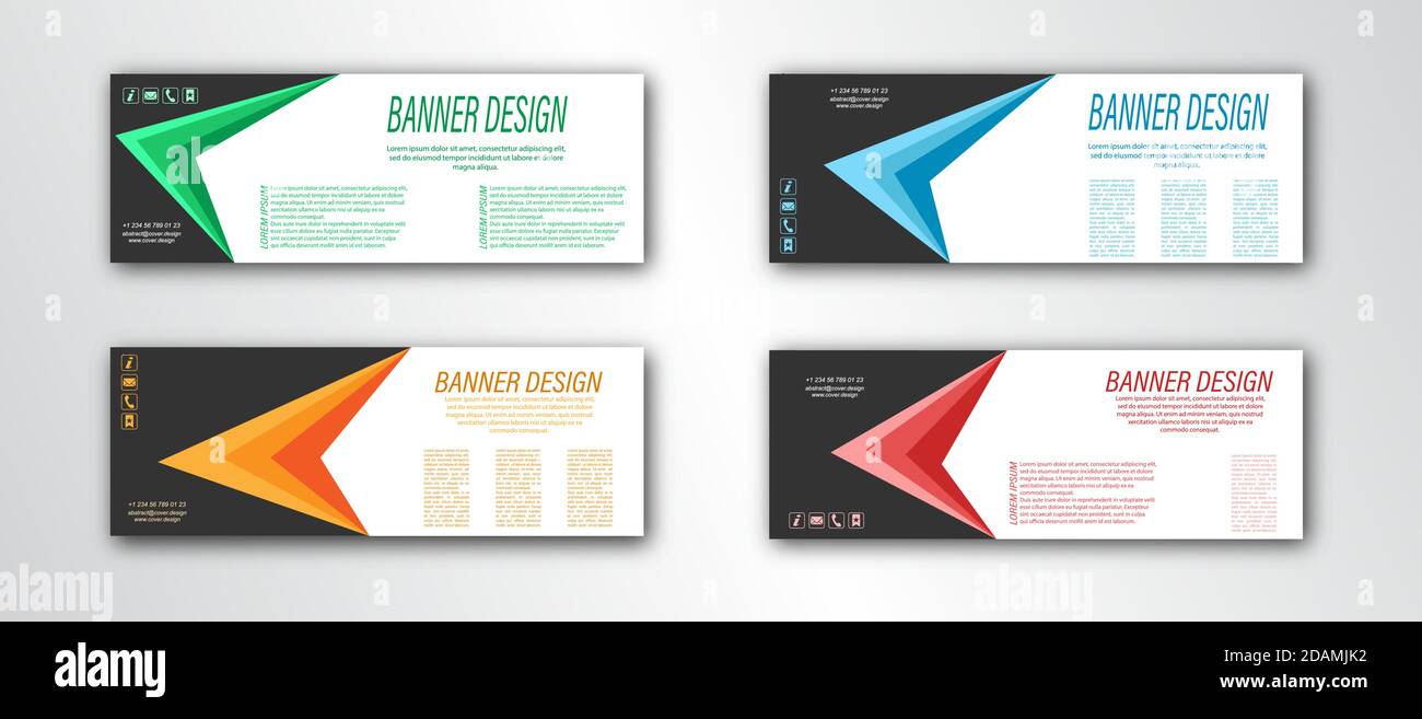 Abstract banner template. Editable vector illustration. Flat design ...