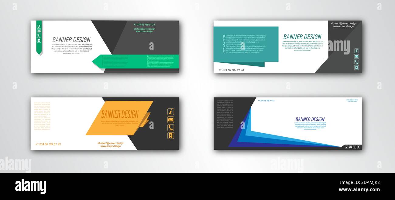 Abstract banner template. Editable vector illustration. Flat design ...