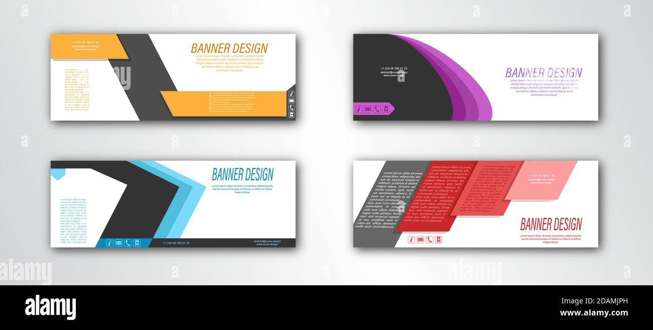 Abstract banner template. Editable vector illustration. Flat design ...