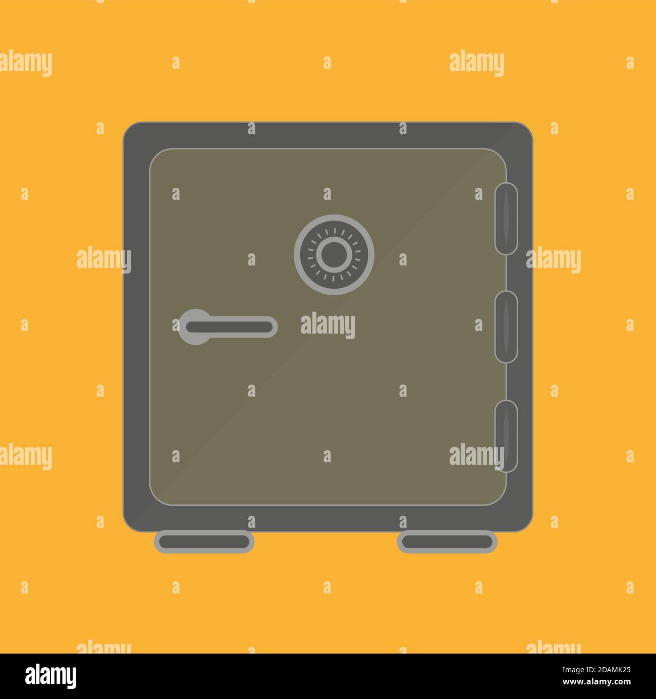 Large heavy metal safe vector illustration Stock Vector Image & Art - Alamy