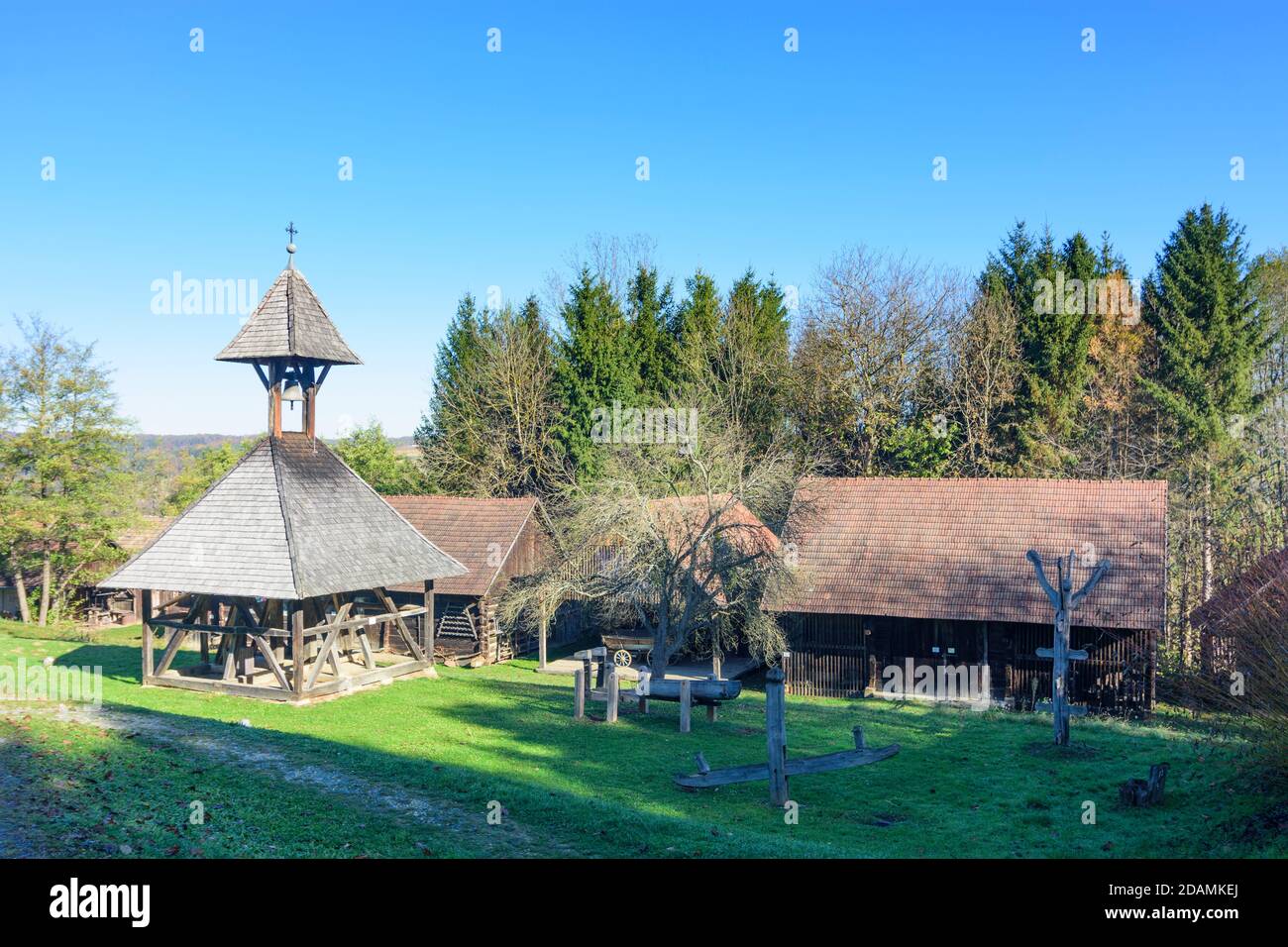 Gerersdorf-Sulz: bell tower in Freilichtmuseum (Open air museum ...