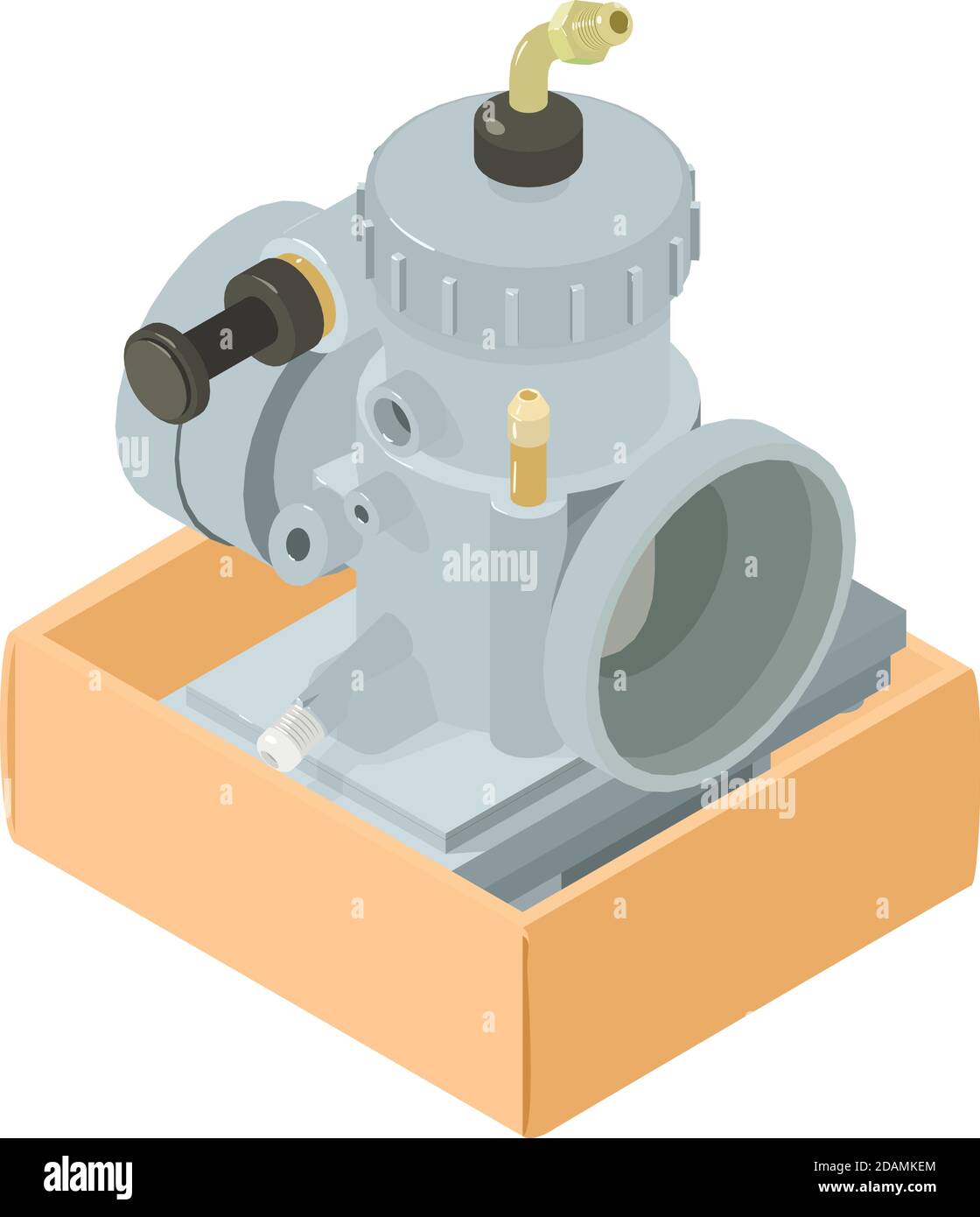 Carburetor icon. Isometric illustration of carburetor vector icon for ...