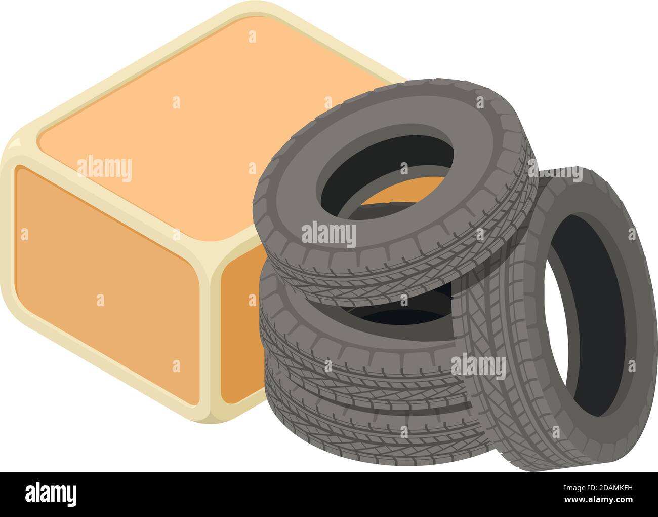 New tire icon. Isometric illustration of new tire vector icon for web ...