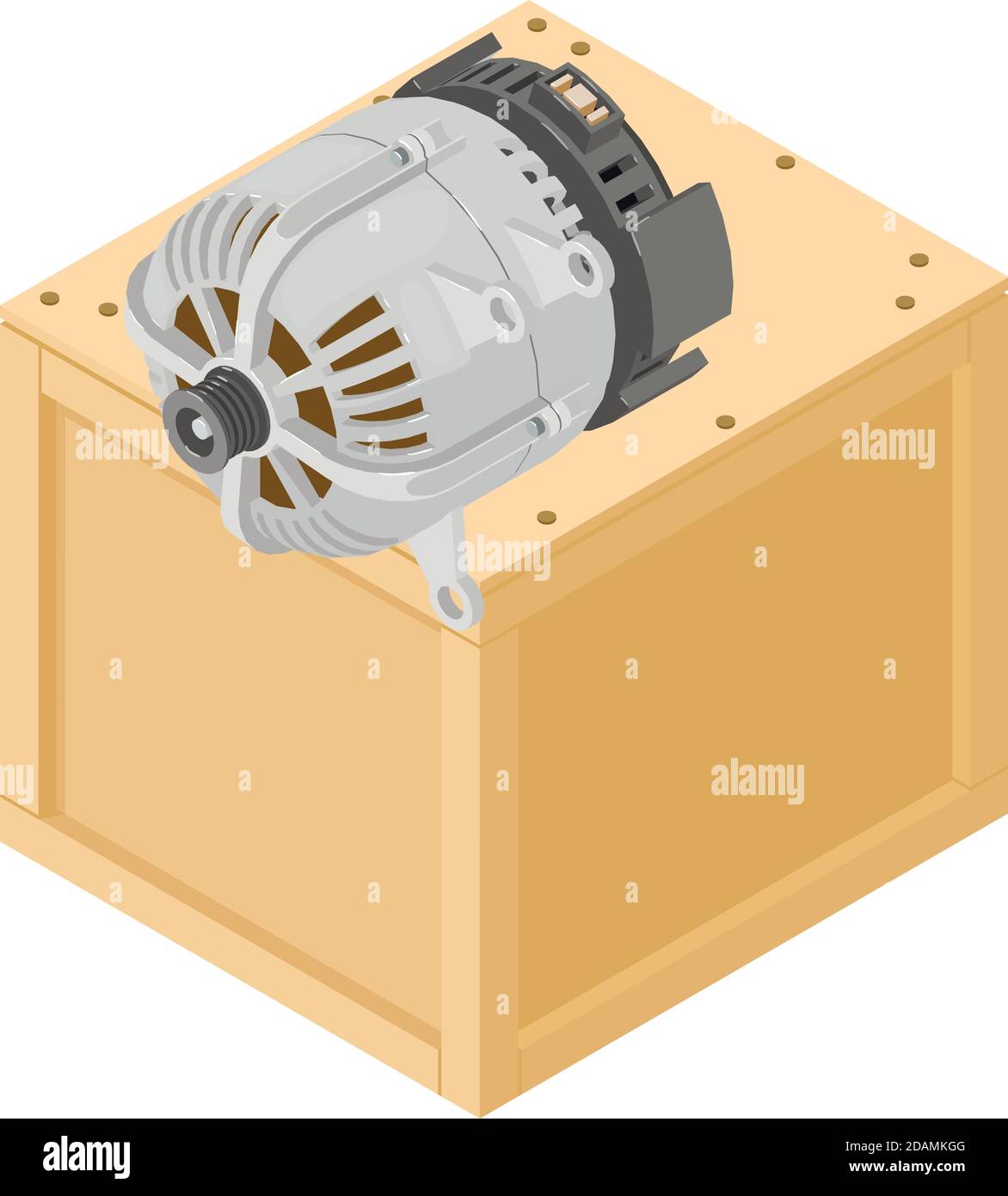Car alternator icon. Isometric illustration of car alternator vector ...