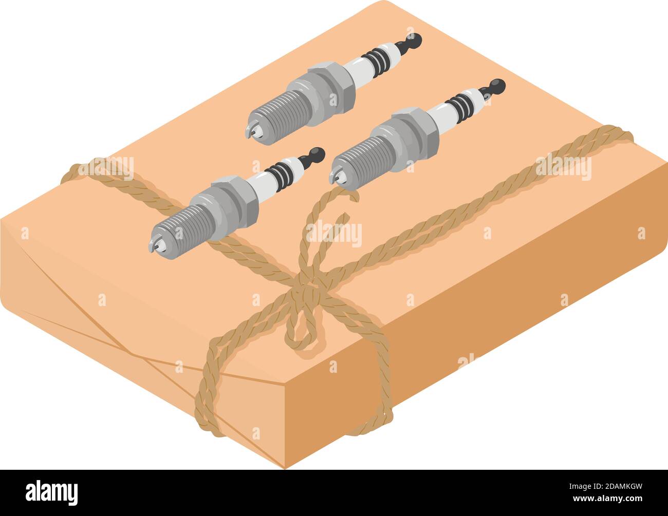 Spark plug icon. Isometric illustration of spark plug vector icon for ...