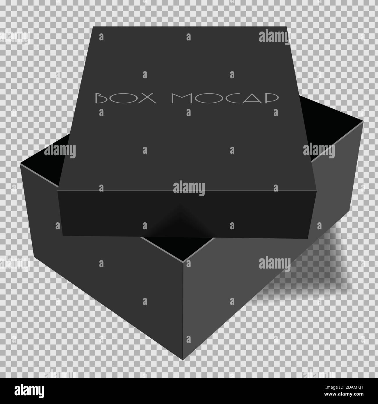 Black box with a lid. Mocap. Isolated vector object on a transparent ...
