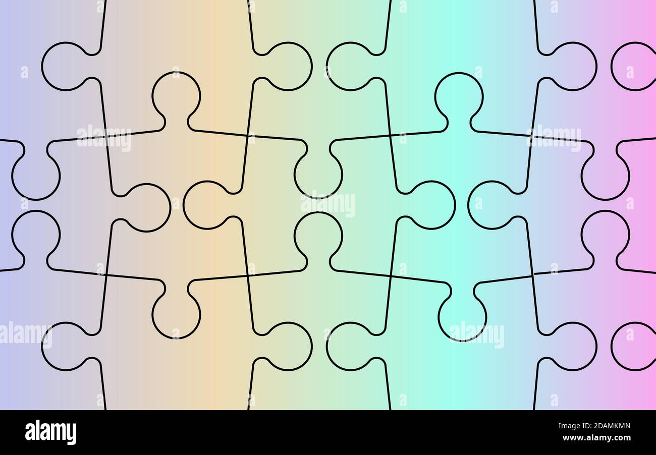 Gradient puzzle Black contour on a gradient background. EPS 10 Stock ...