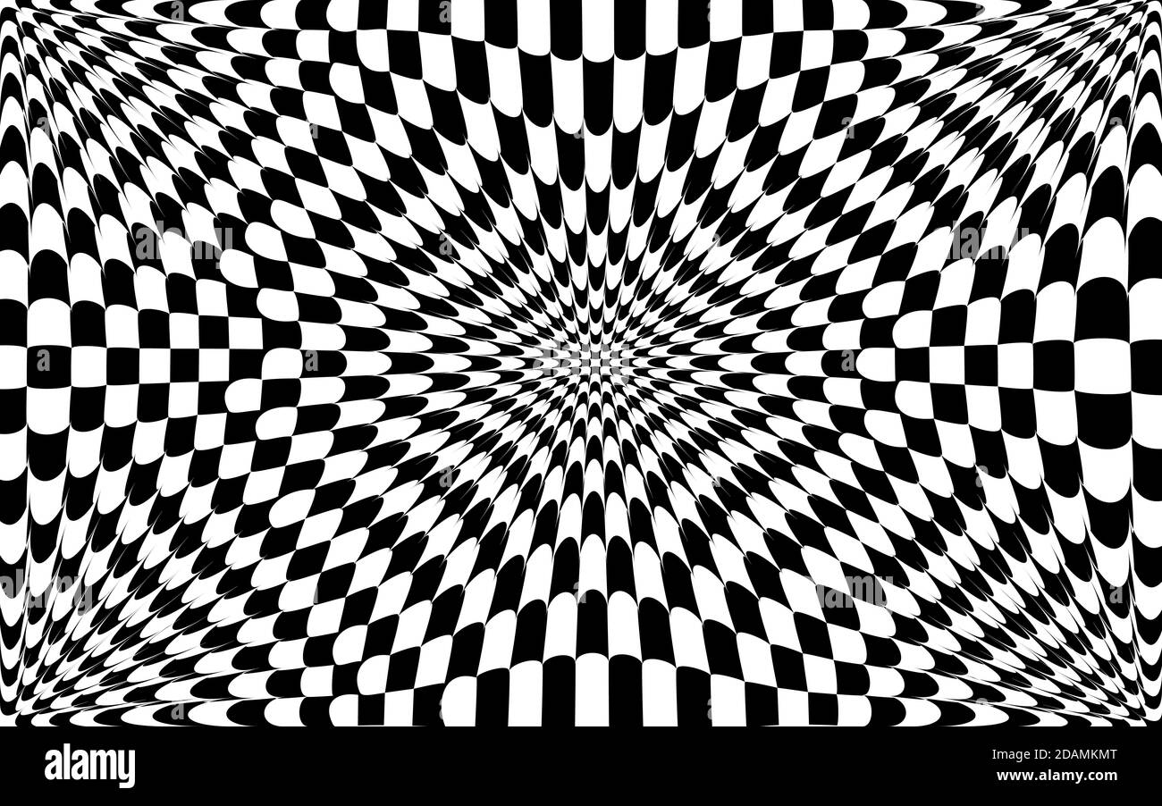 Optical illusion - parallel lines made from black and white pillows ...