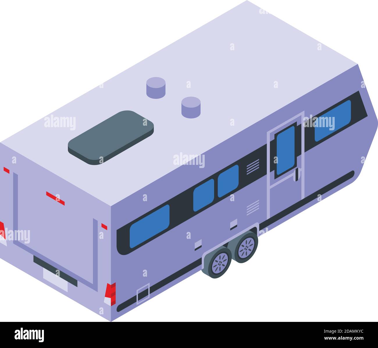 House camp trailer icon. Isometric of house camp trailer vector icon ...