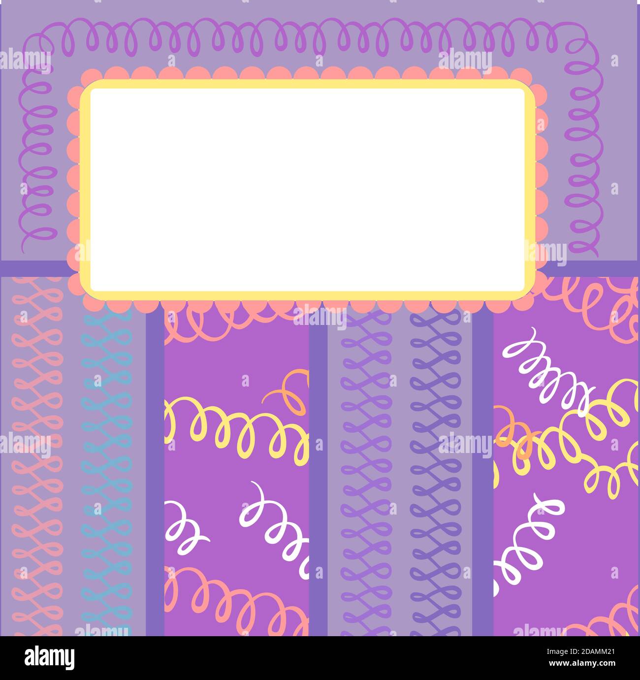 Design template for cute invitation card. Template for scrapbooking ...