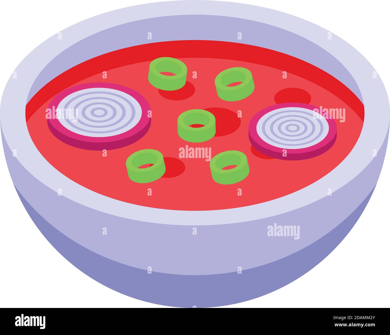 Indian red soup icon. Isometric of indian red soup vector icon for web ...