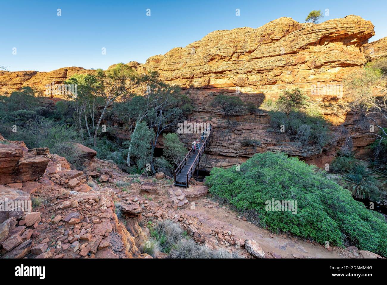 The remote dry landscape in Kings Canyon, Northern Territory, Australia ...