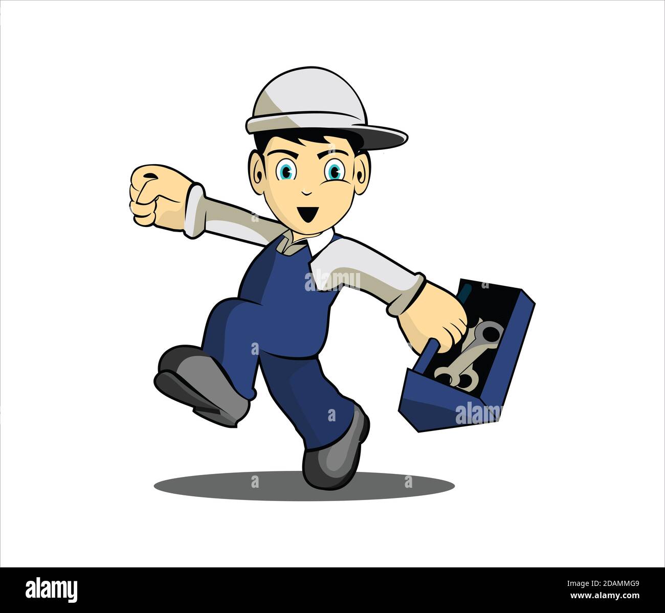 Vector of cartoon technician engineer character illustration vector eps ...