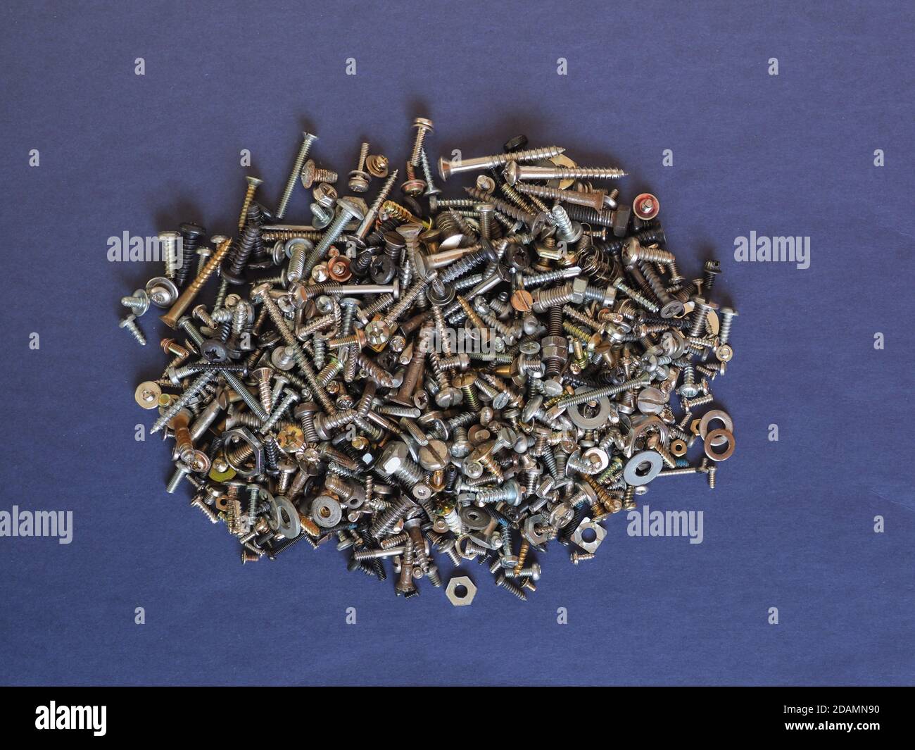set of many bolts nuts screws washers Stock Photo - Alamy
