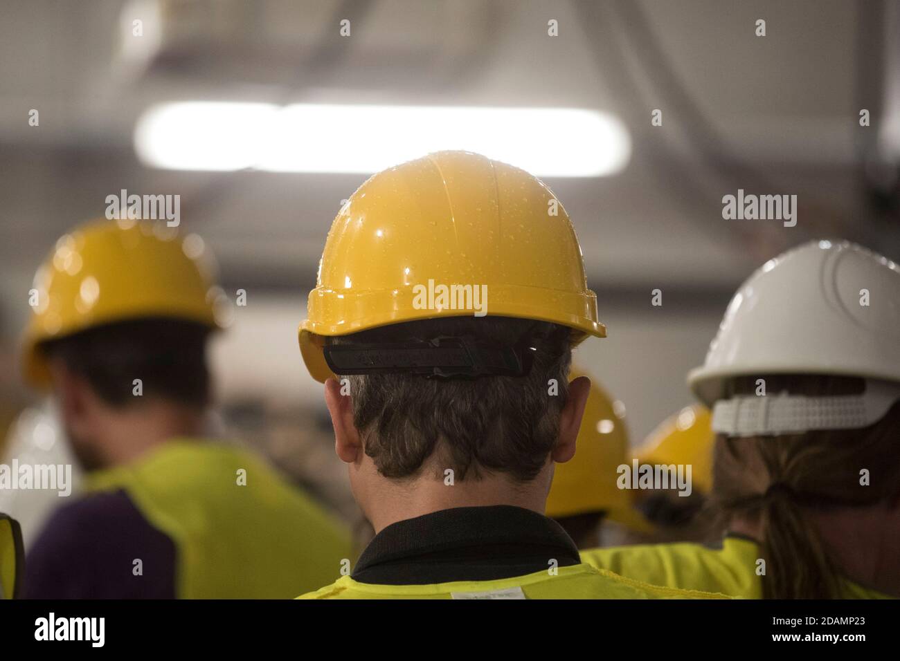 safety helmet as a protective measure for the head at work Stock Photo ...