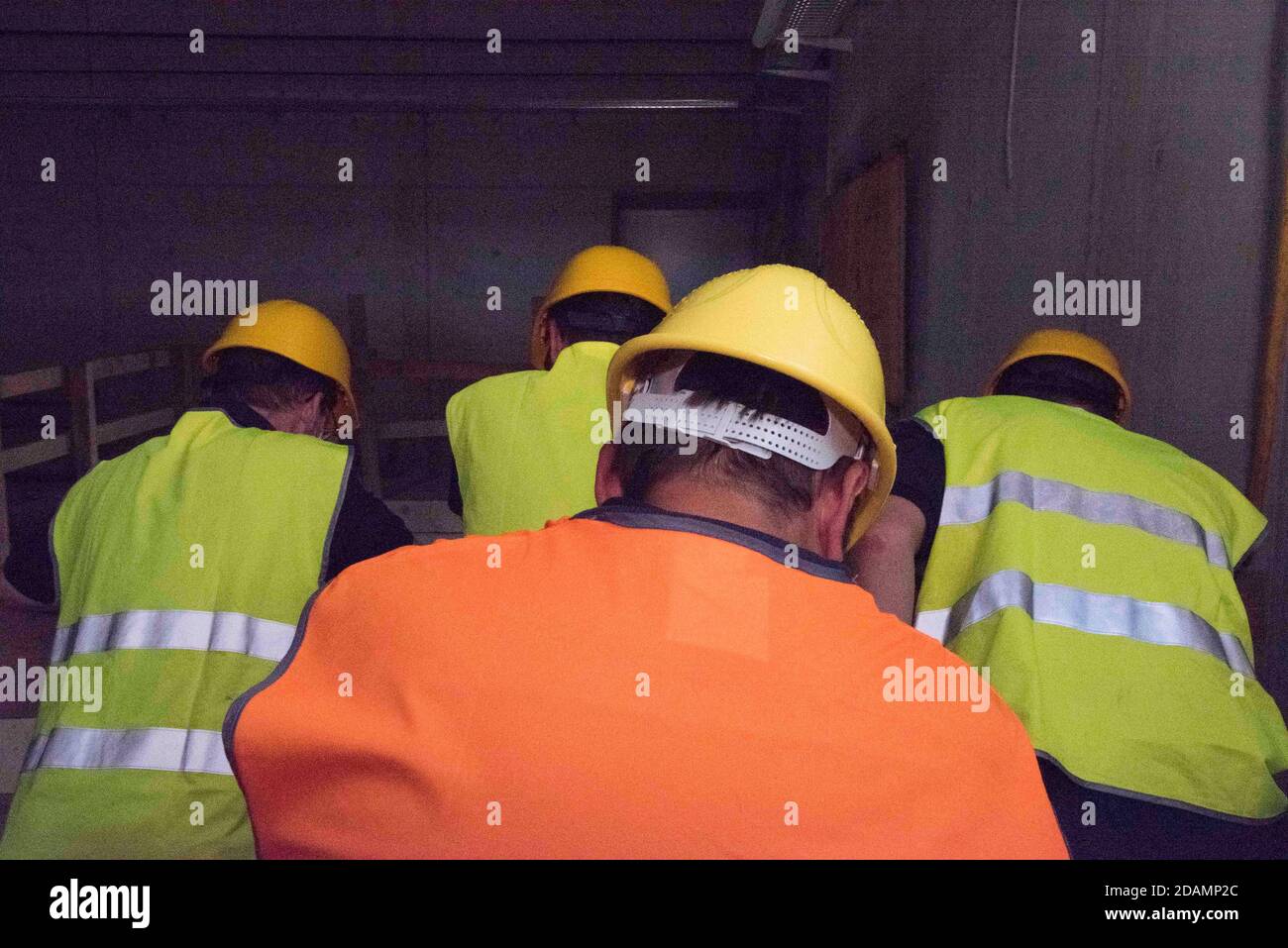 safety helmet as a protective measure for the head at work Stock Photo ...