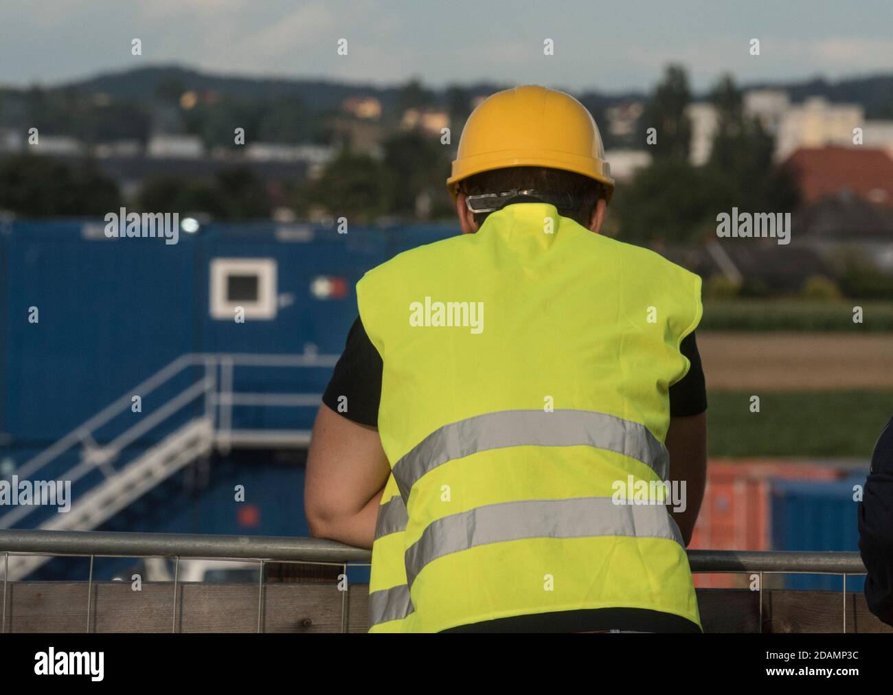 safety helmet as a protective measure for the head at work Stock Photo ...