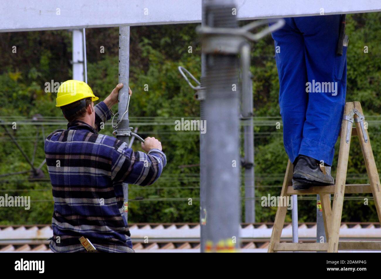 safety helmet as a protective measure for the head at work Stock Photo ...