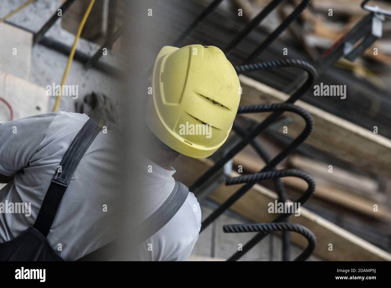 safety helmet as a protective measure for the head at work Stock Photo ...