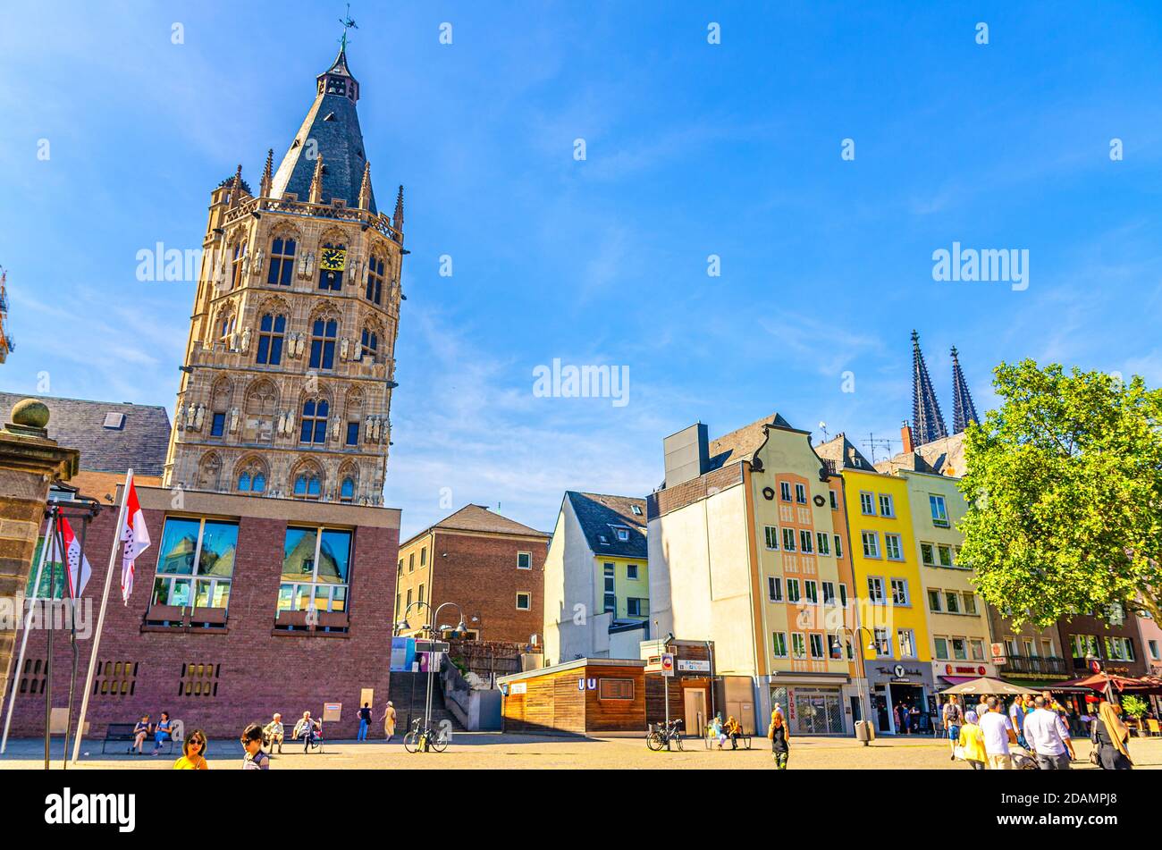 Cologne old city hall clock tower cologne hi-res stock photography and ...