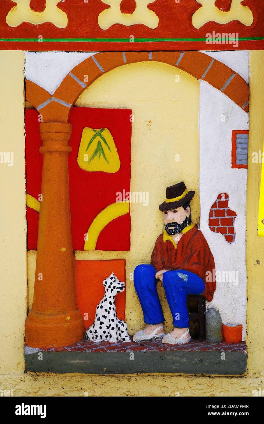 Colorful streets of Guatape city in Colombia, South America Stock Photo ...