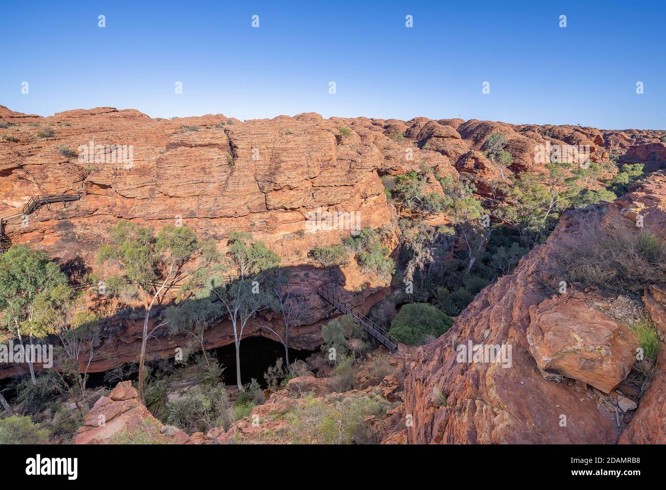 The remote dry landscape in Kings Canyon, Northern Territory, Australia ...