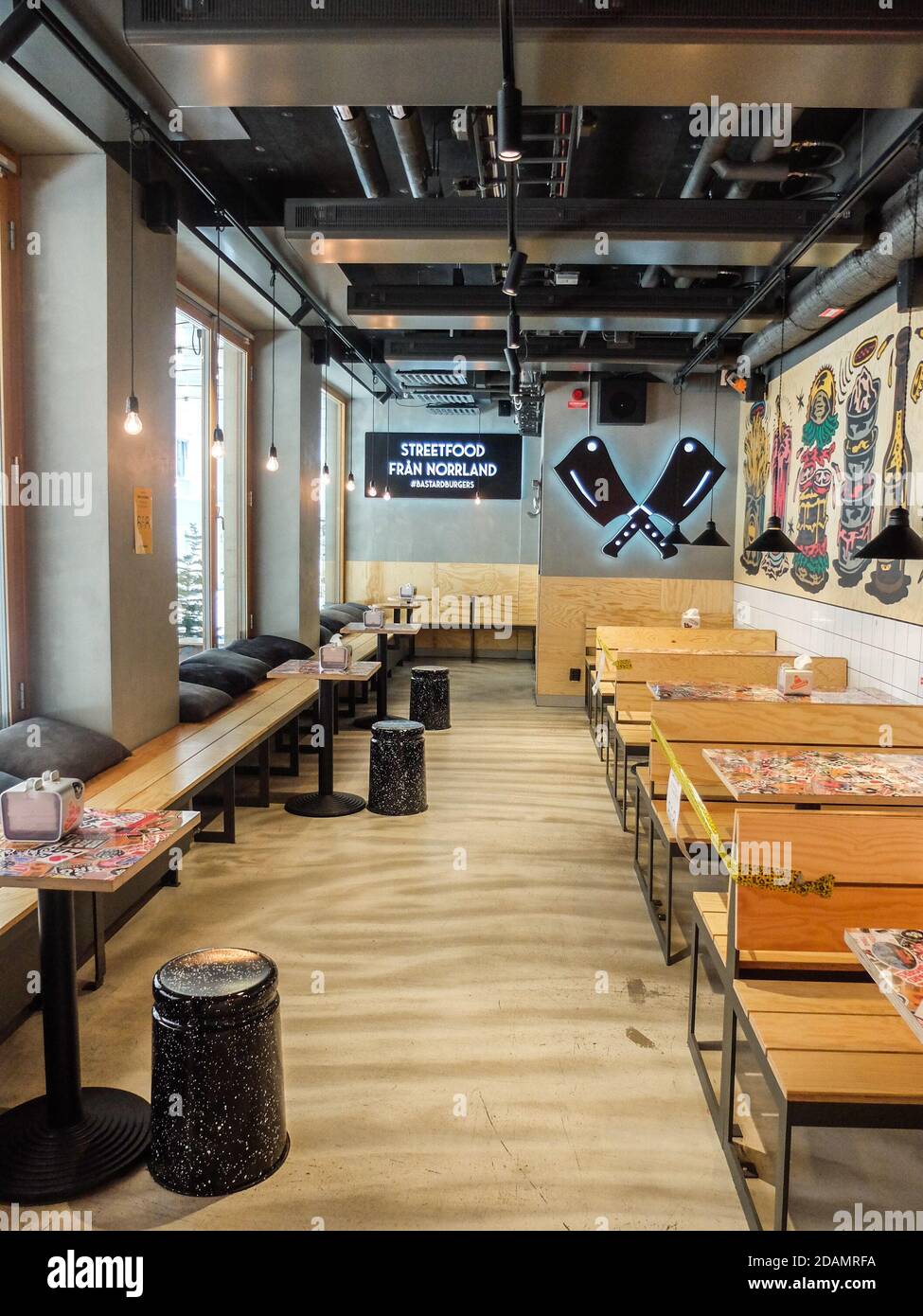 Bastard Burgers restaurant. Bastard Burgers is a swedish franchise of ...