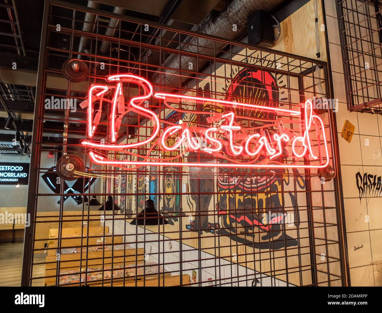 Bastard Burgers restaurant. Bastard Burgers is a swedish franchise of ...