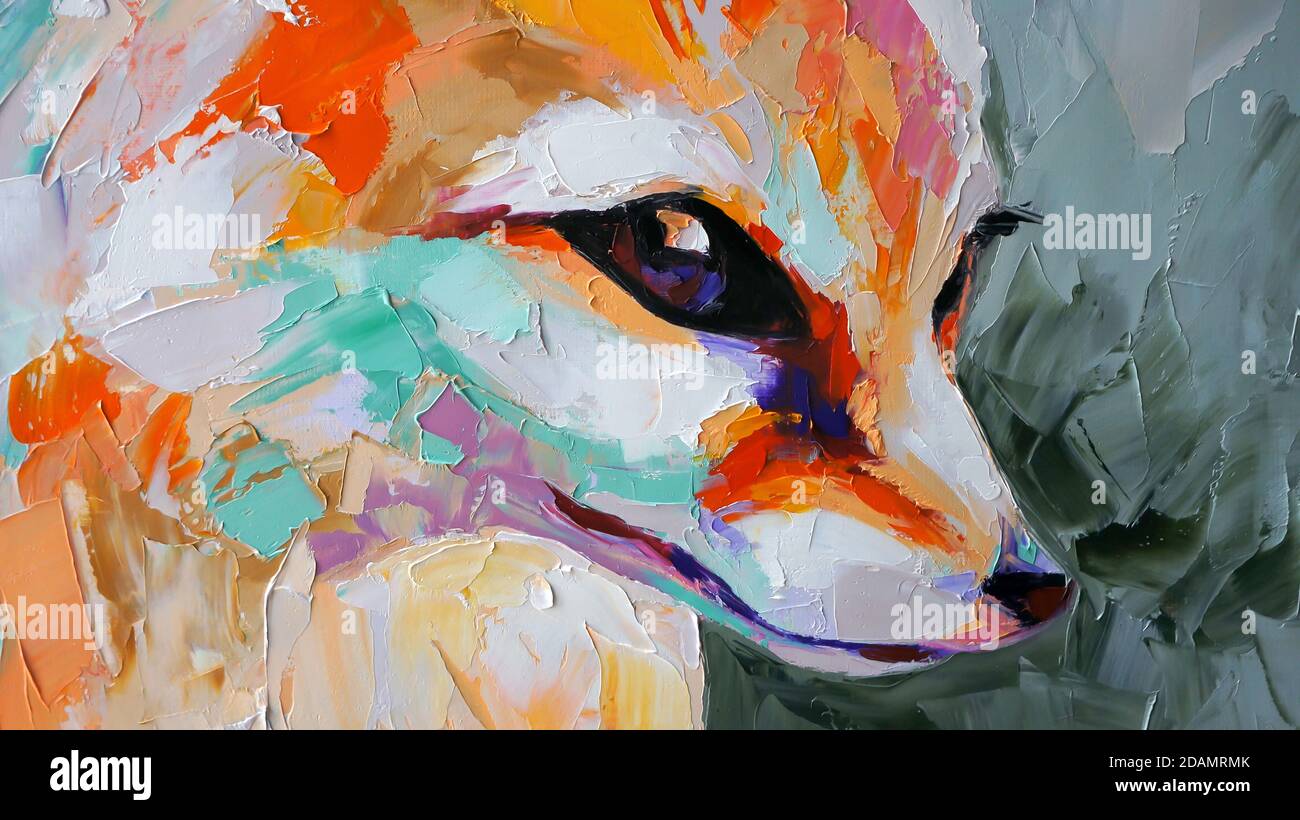 Abstract Fox Painting
