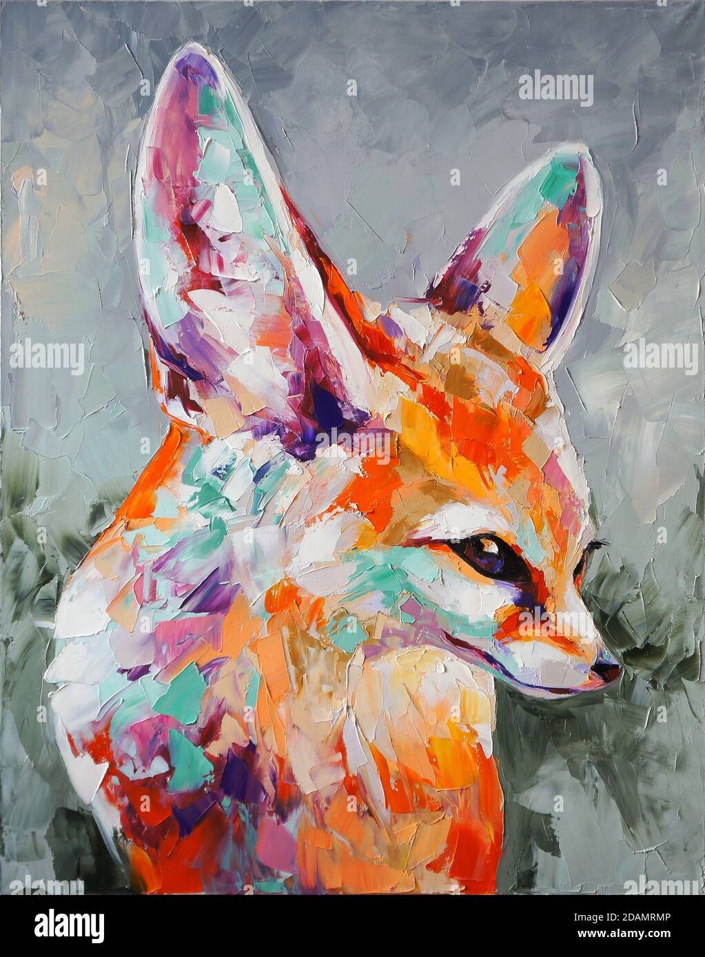 Abstract Fox Painting