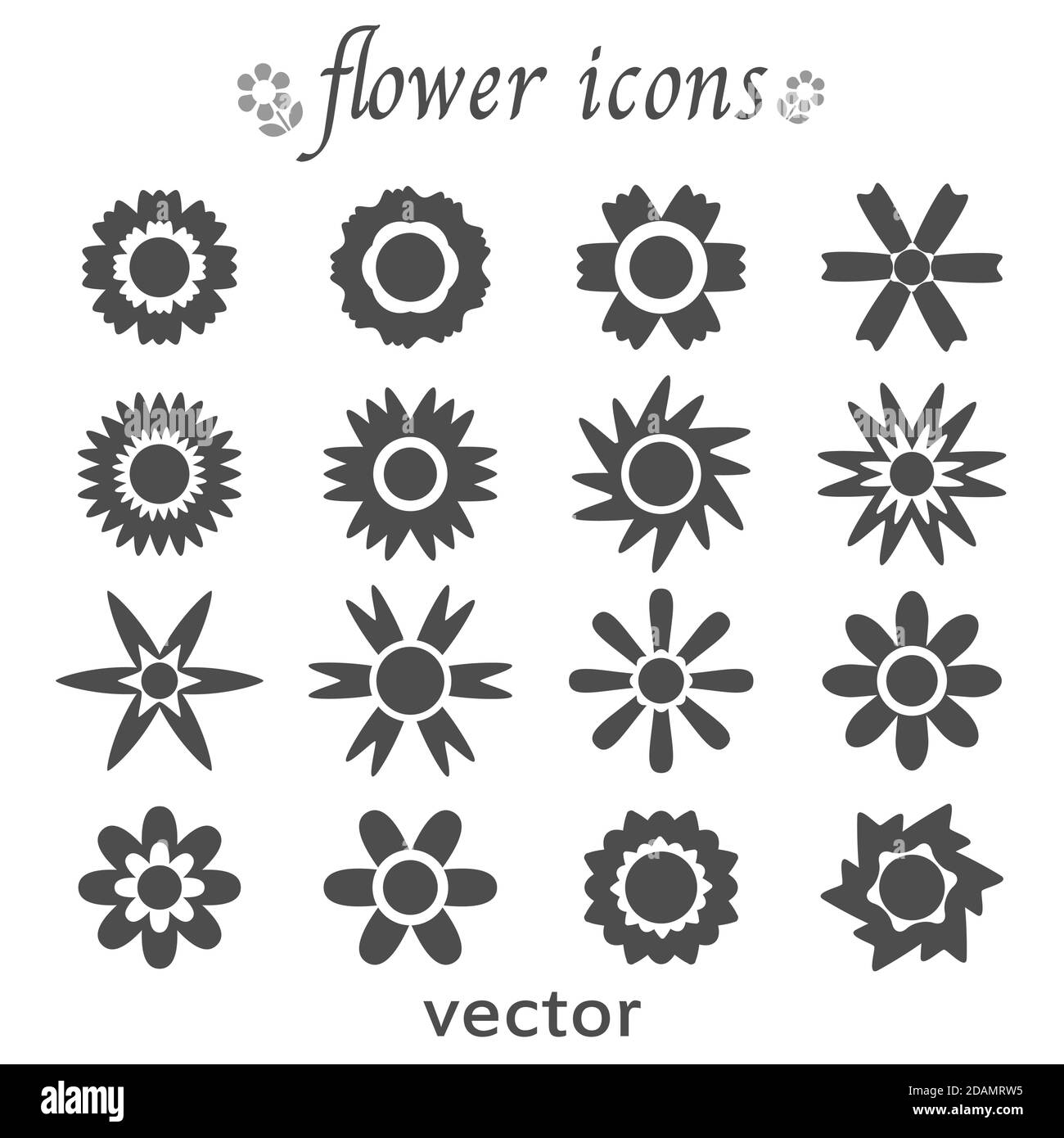 Stylistic flowers Stock Vector Images - Alamy