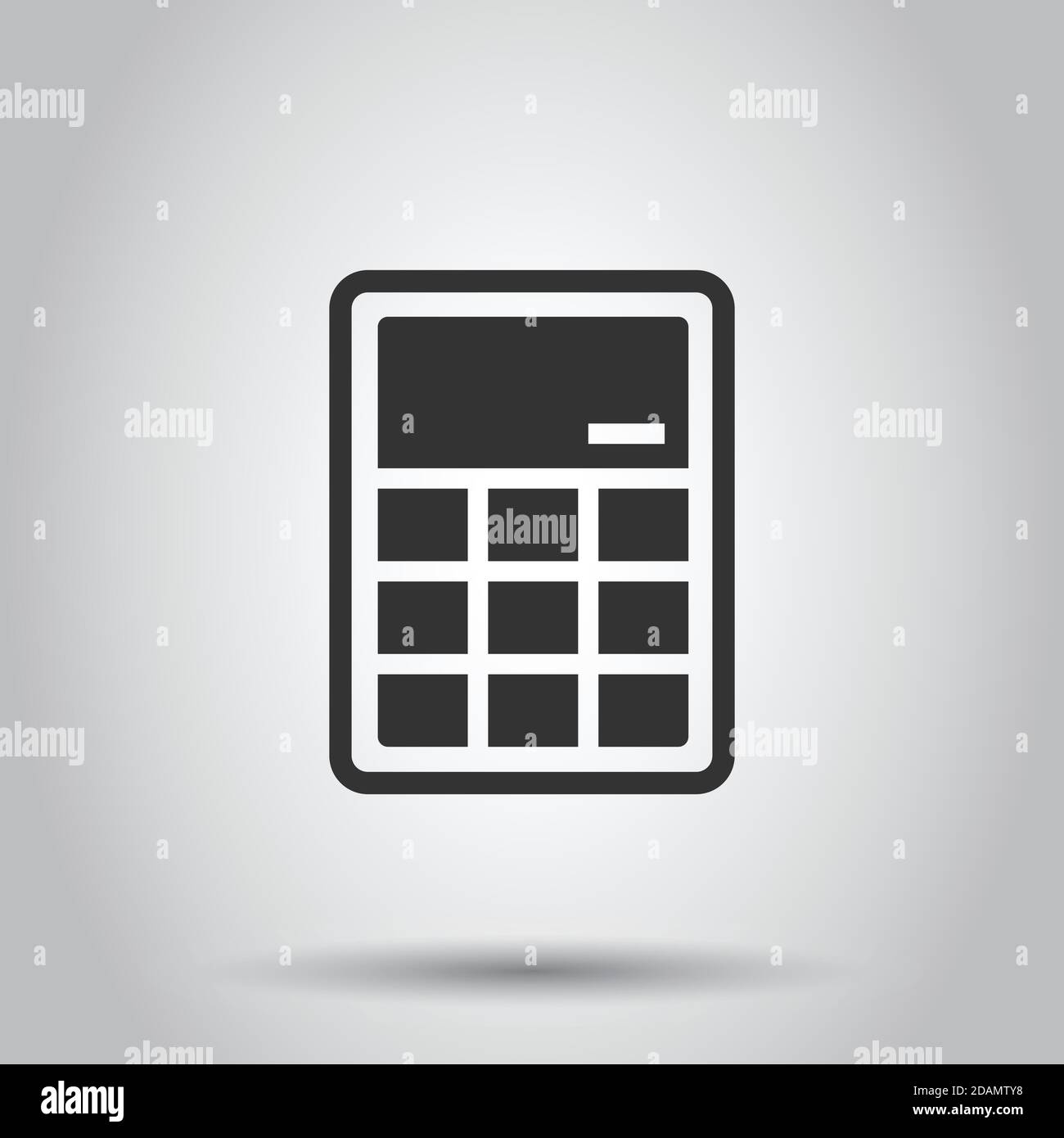 Calculator icon in flat style. Calculate vector illustration on white ...