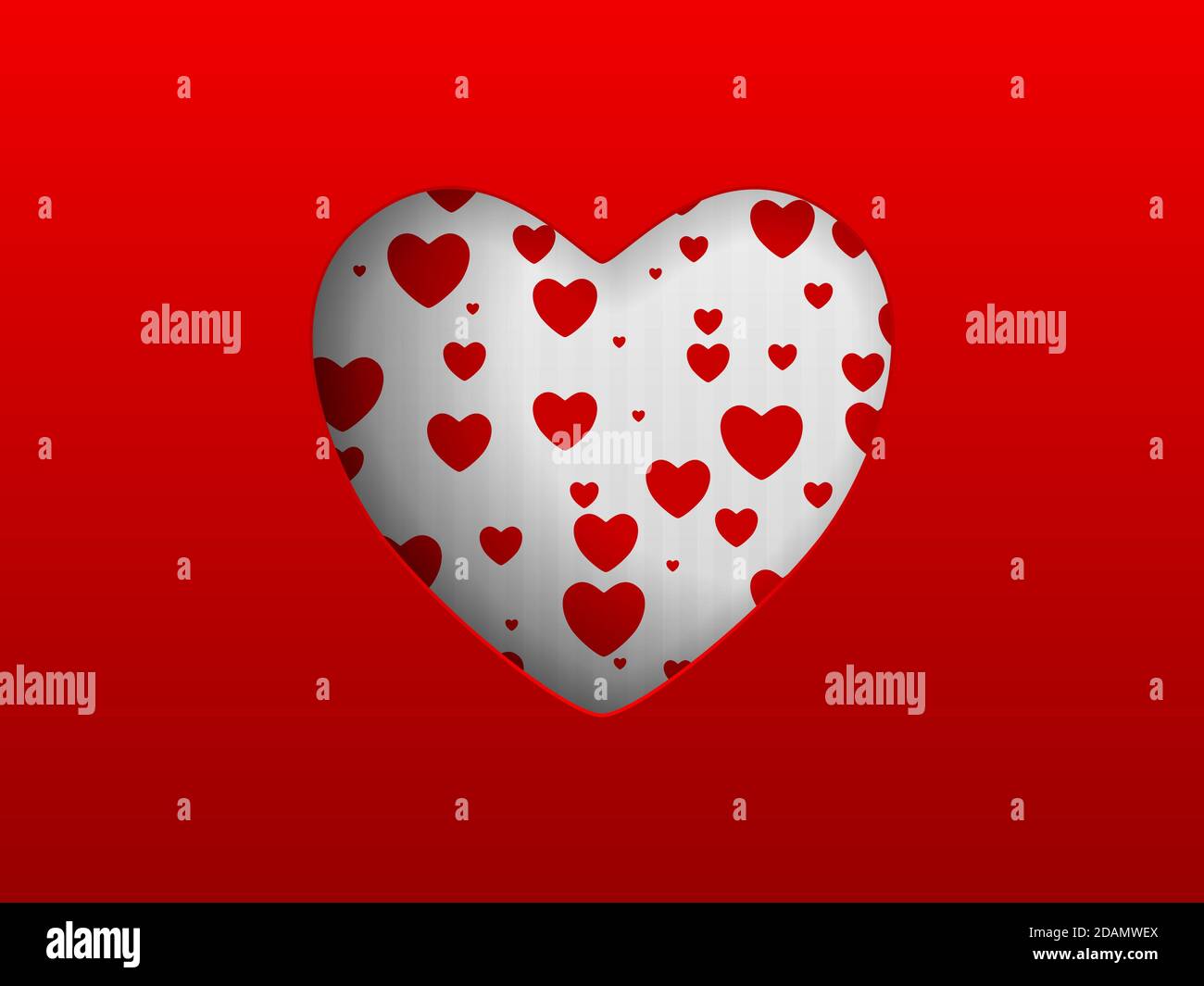 Cutted heart shape with shadow from paper background Stock Photo - Alamy