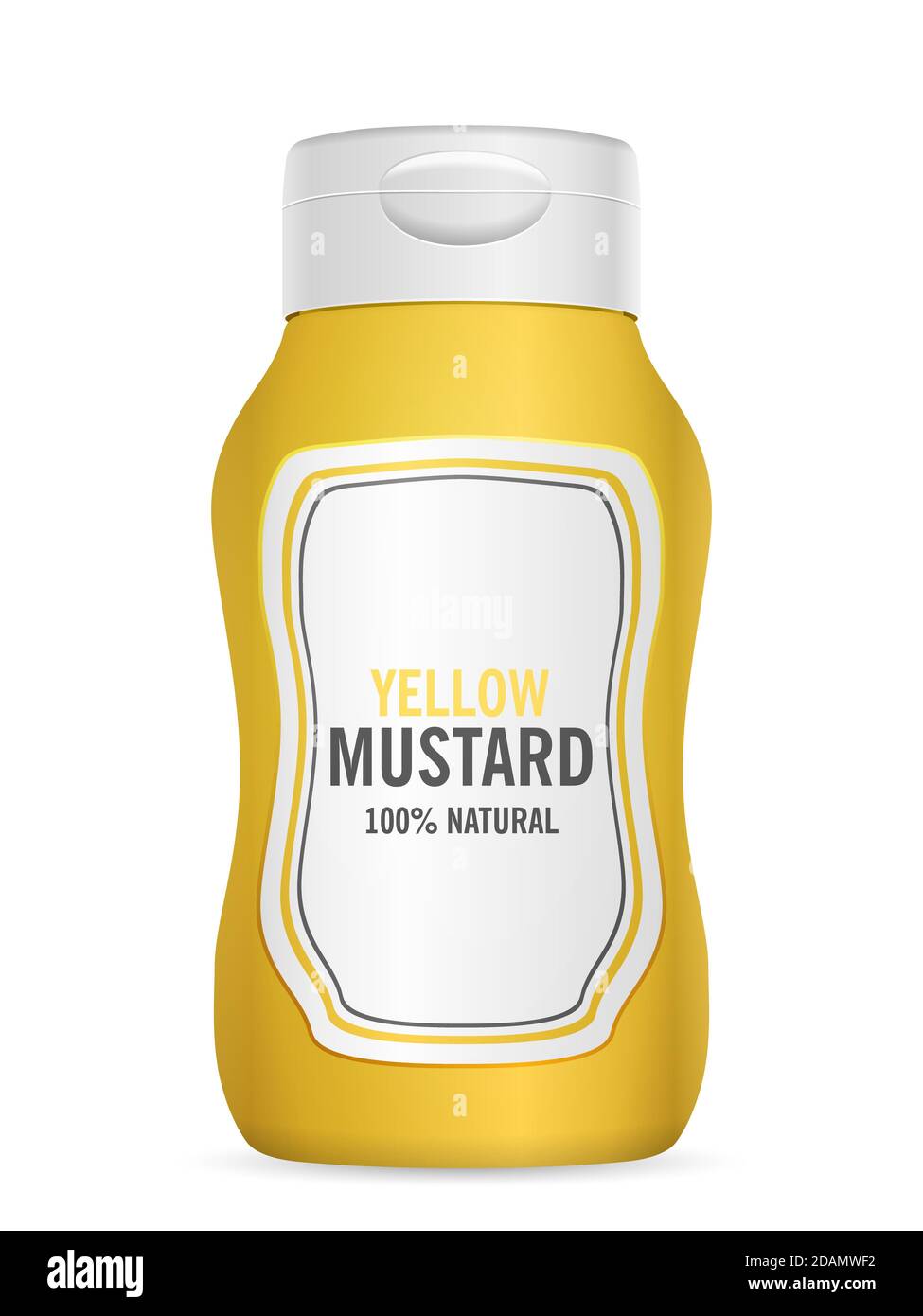 Mustard bottle on a white background. Vector illustration Stock Photo ...