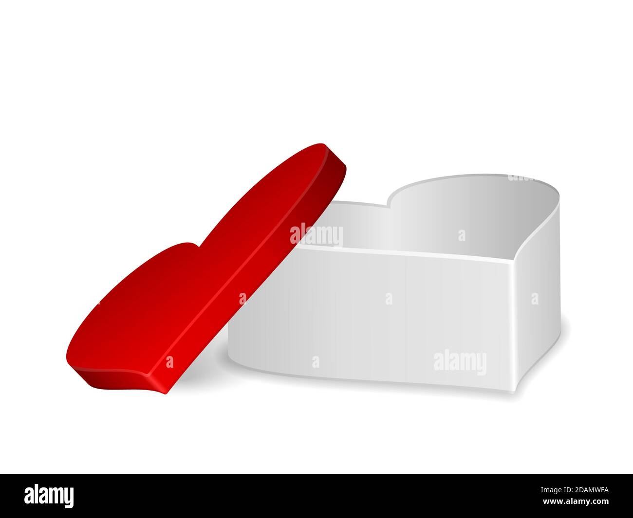 Heart box on a white background. Vector illustration Stock Photo - Alamy