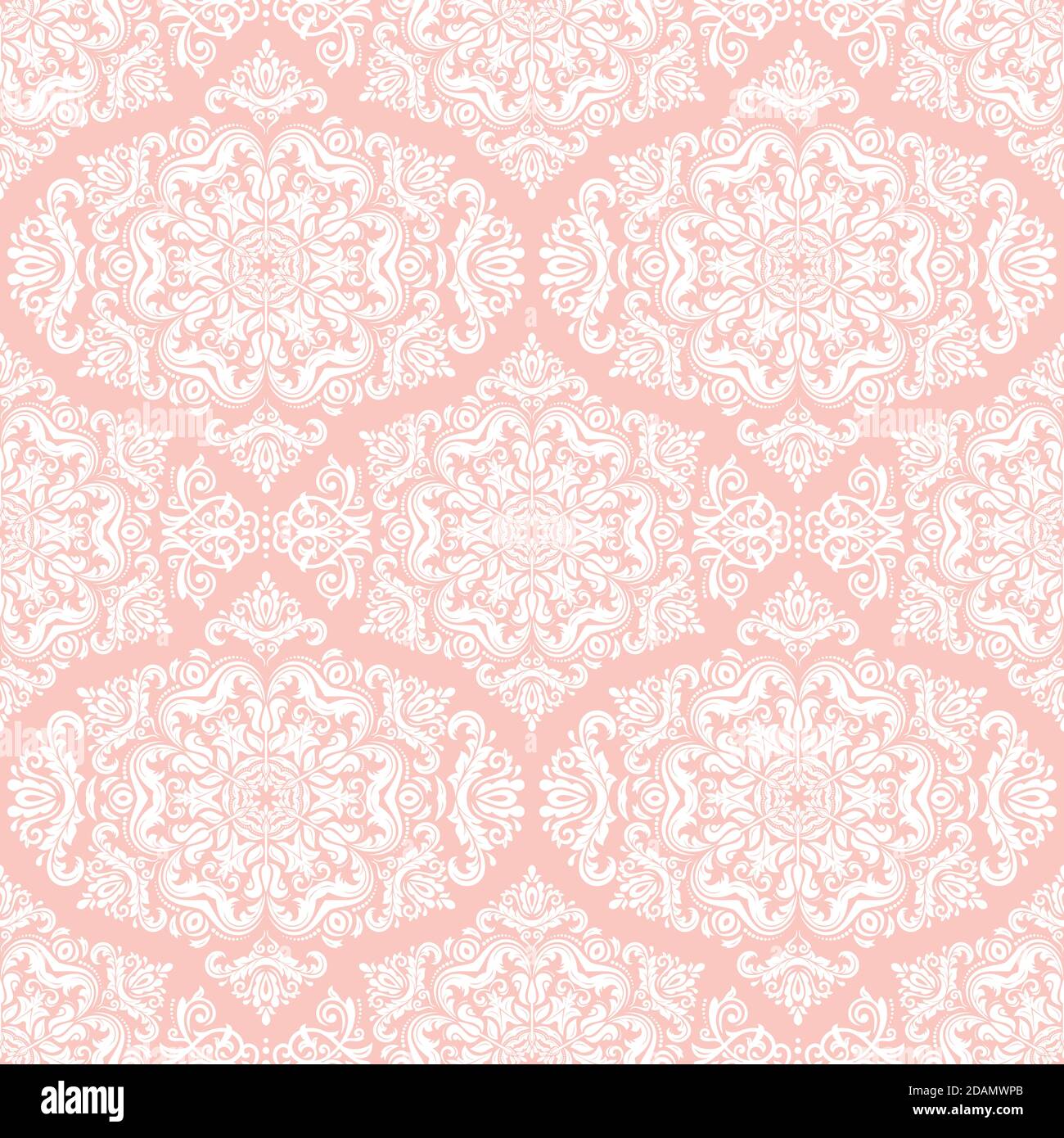 Orient Seamless Pink and White Background Stock Photo - Alamy