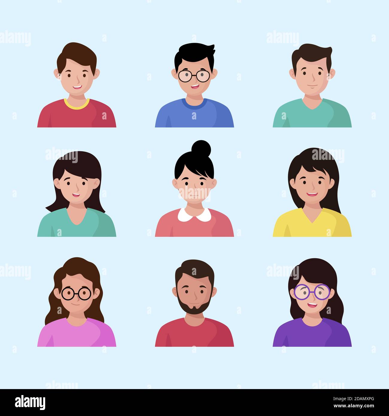 Group of people avatars Vector illustration Stock Vector Image & Art ...