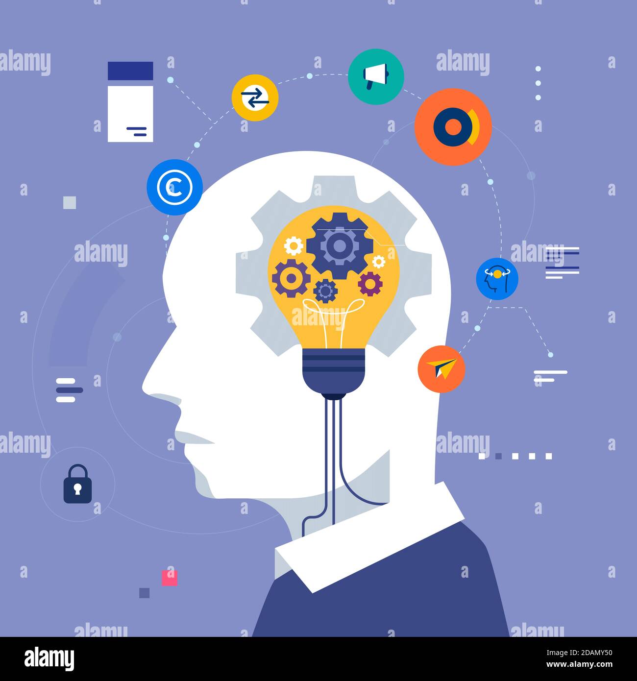 Intellectual property concept Vector illustration Stock Vector Image ...