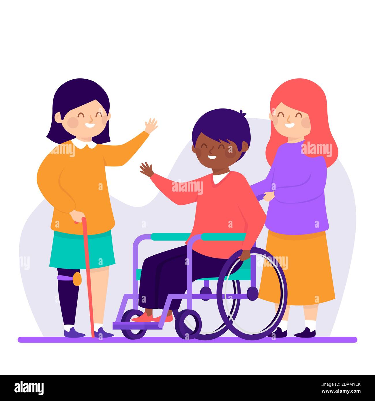 Hand drawn international day of people with disability illustration ...