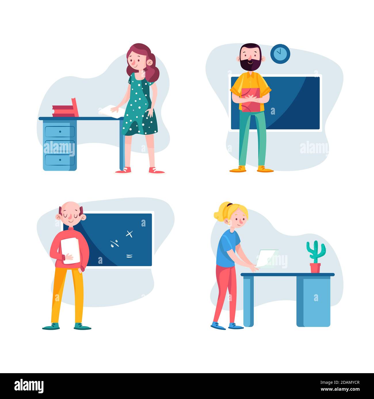 Retro classroom photo Stock Vector Images - Alamy