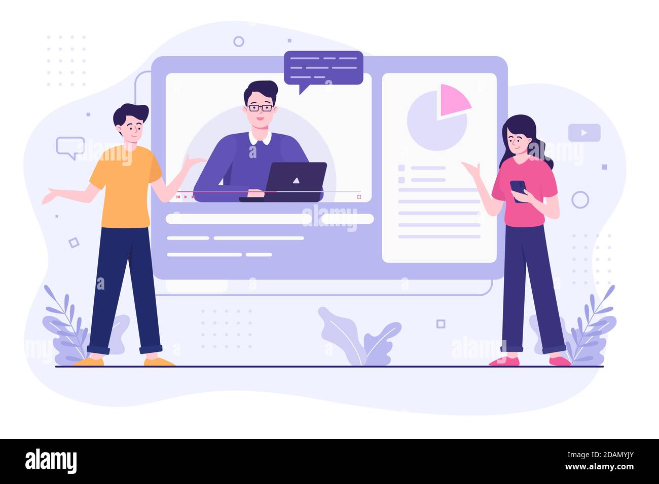 Online tutorials illustration concept Vector illustration Stock Vector ...