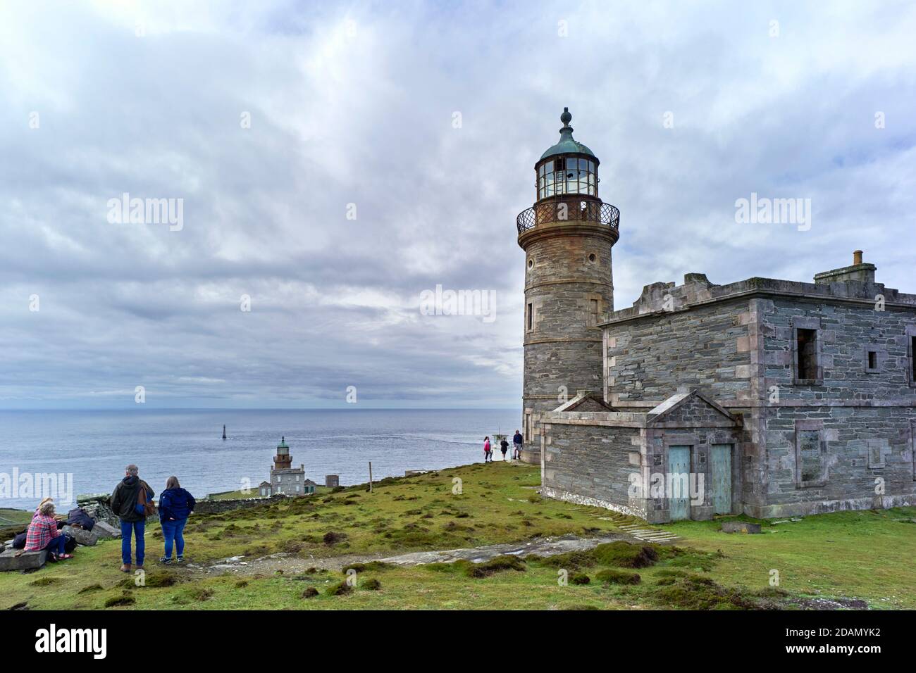 Day visitors at the higher of the original two lighthouses built in ...
