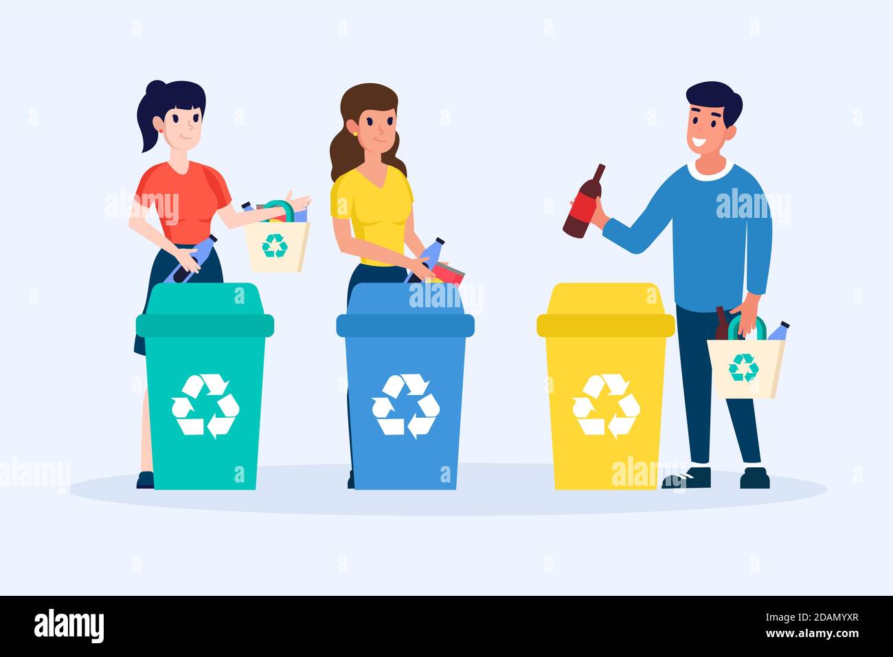People recycling pack Vector illustration Stock Vector Image & Art - Alamy