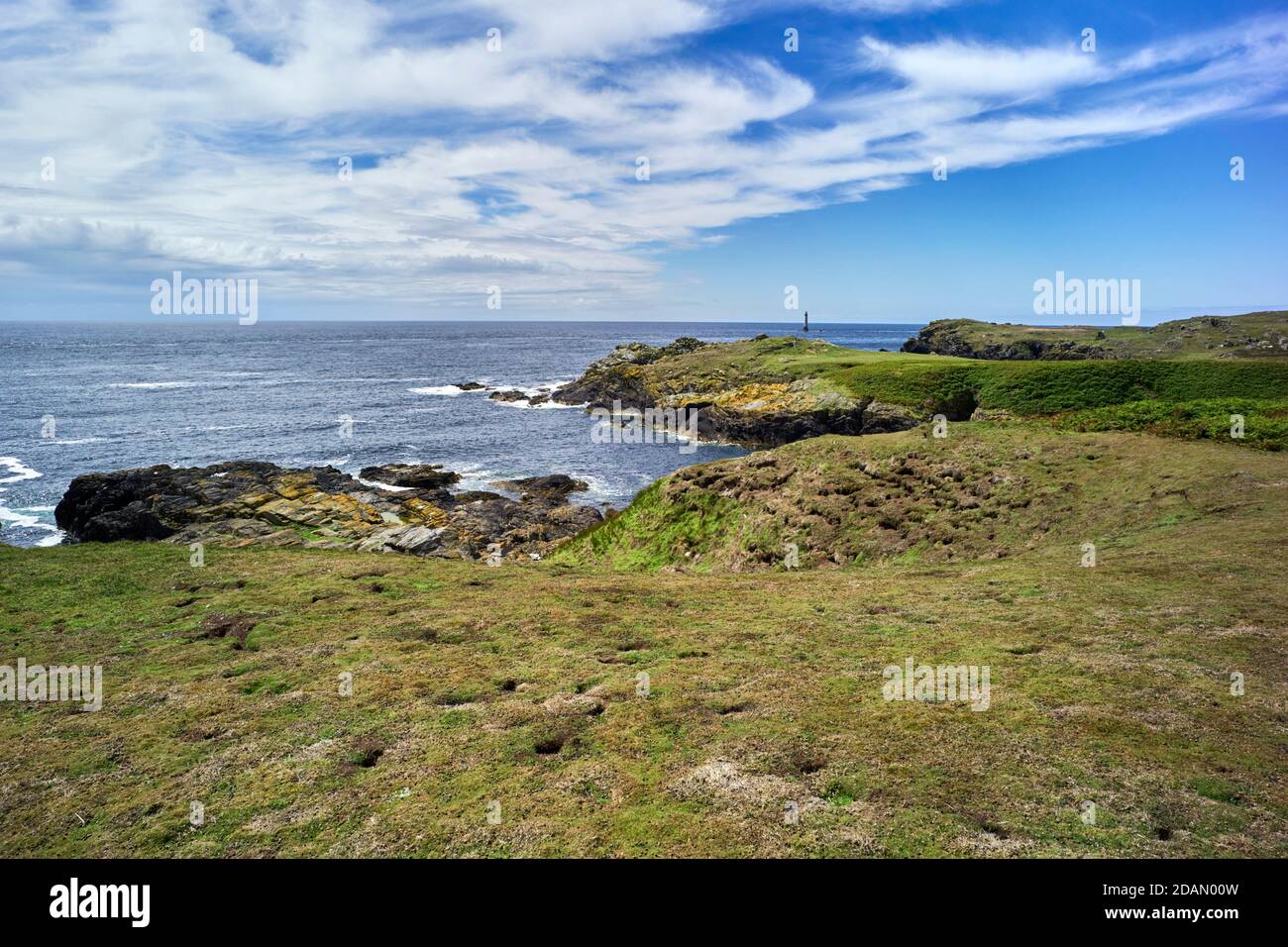 Clearing weather from cloudy to clear over the Calf of Man with the ...