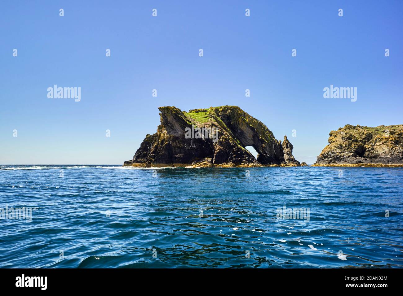 The drinking dragon rock off the Calf of Man the small island off the ...