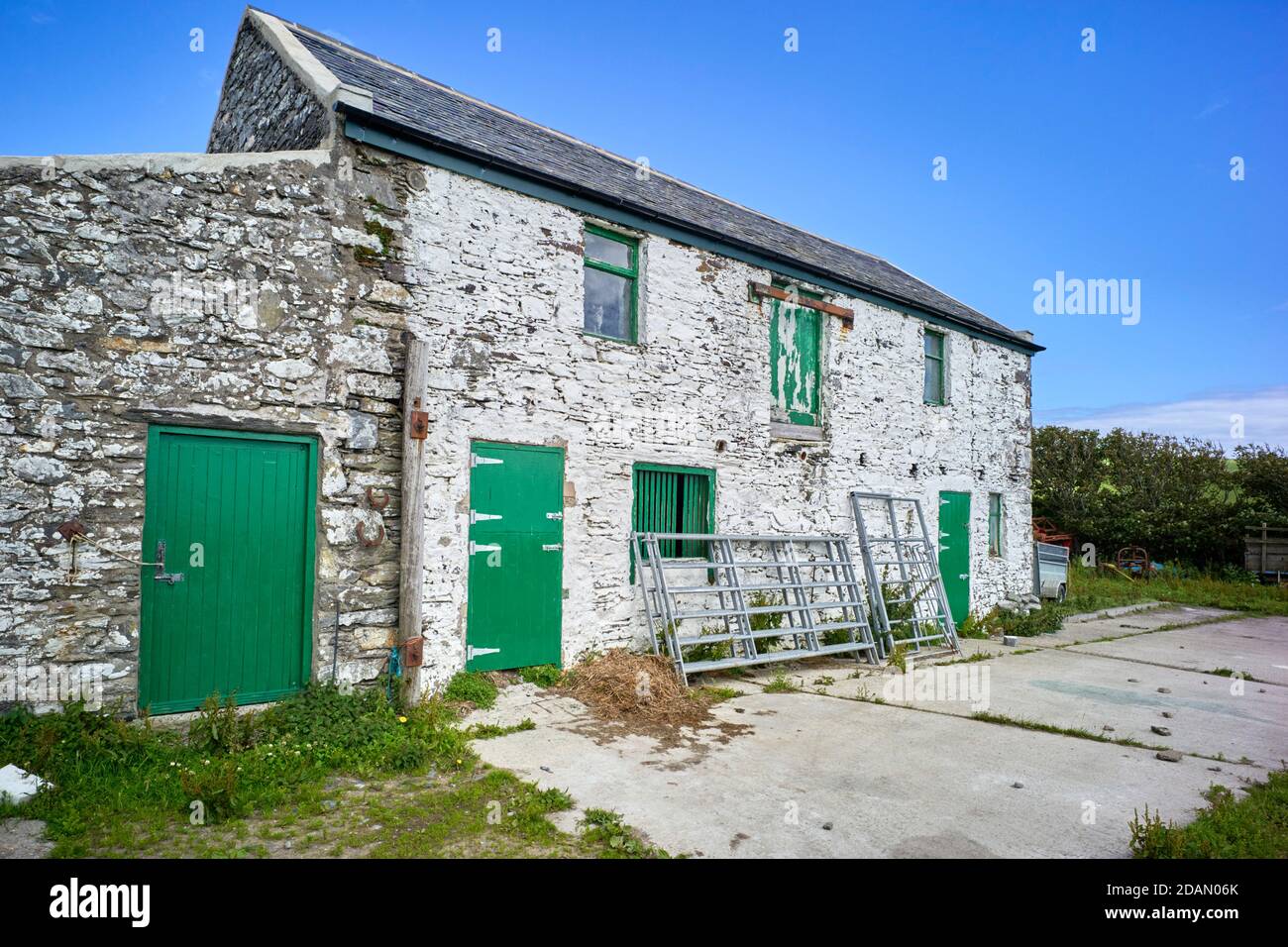 Traditional barn at Cregneish the living museum, Isle of Man Stock ...