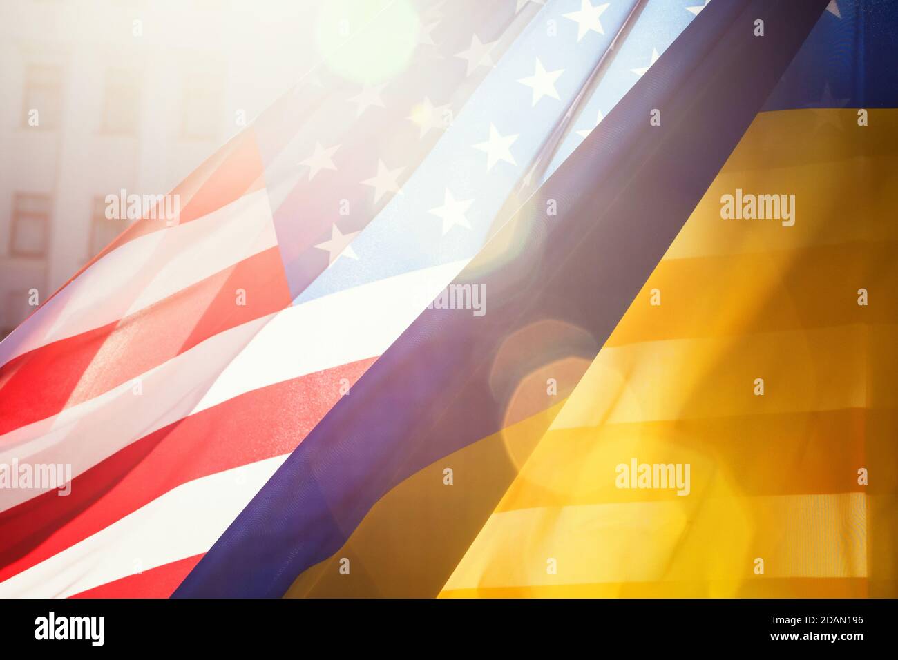 Ukrainian american flags solidarity hi-res stock photography and images ...